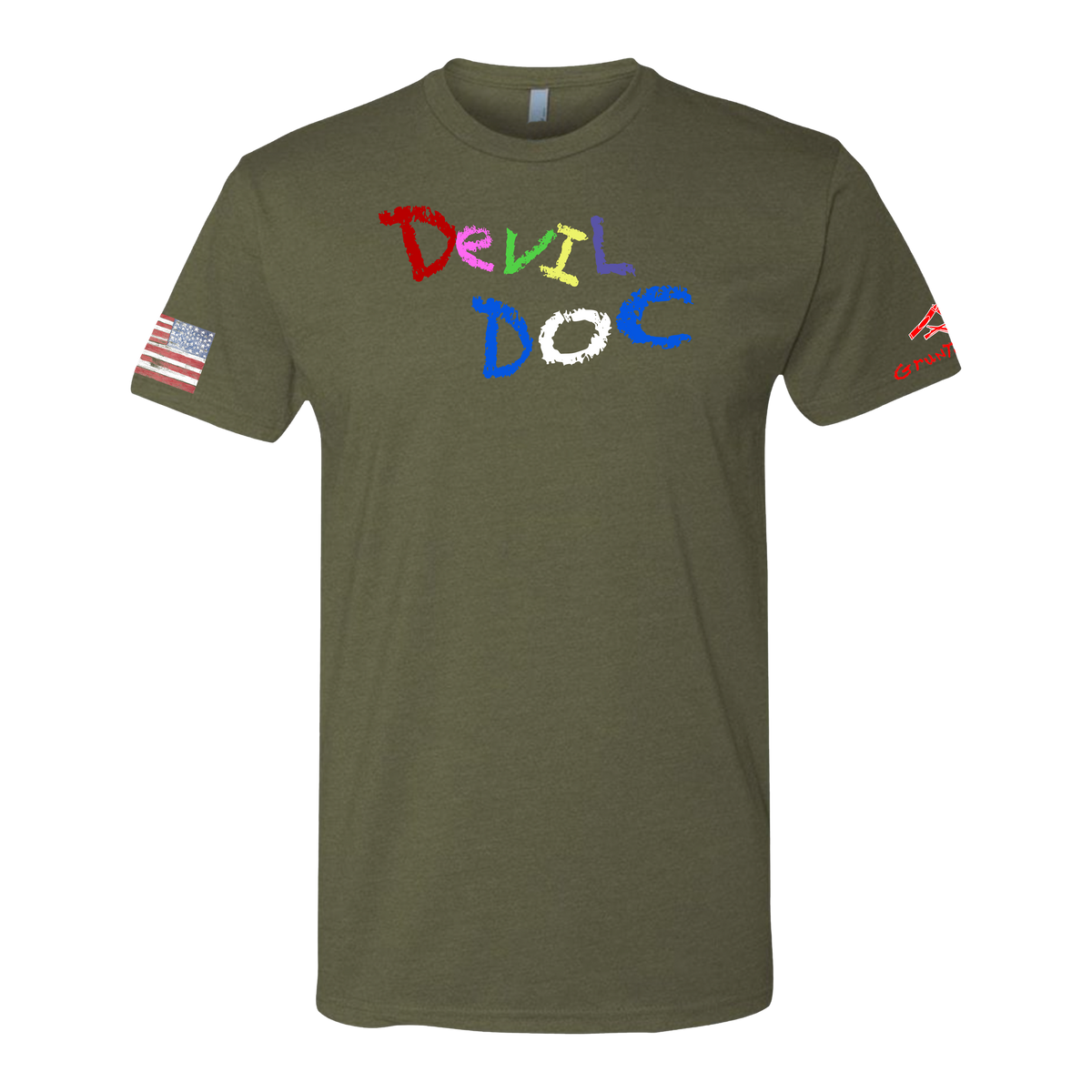 Military Devil Doc Crayon T-Shirt | VTT – Veteran Trash Talk
