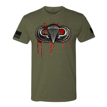 Airborne Blood Wings T-Shirt | Elite Jump – Veteran Trash Talk