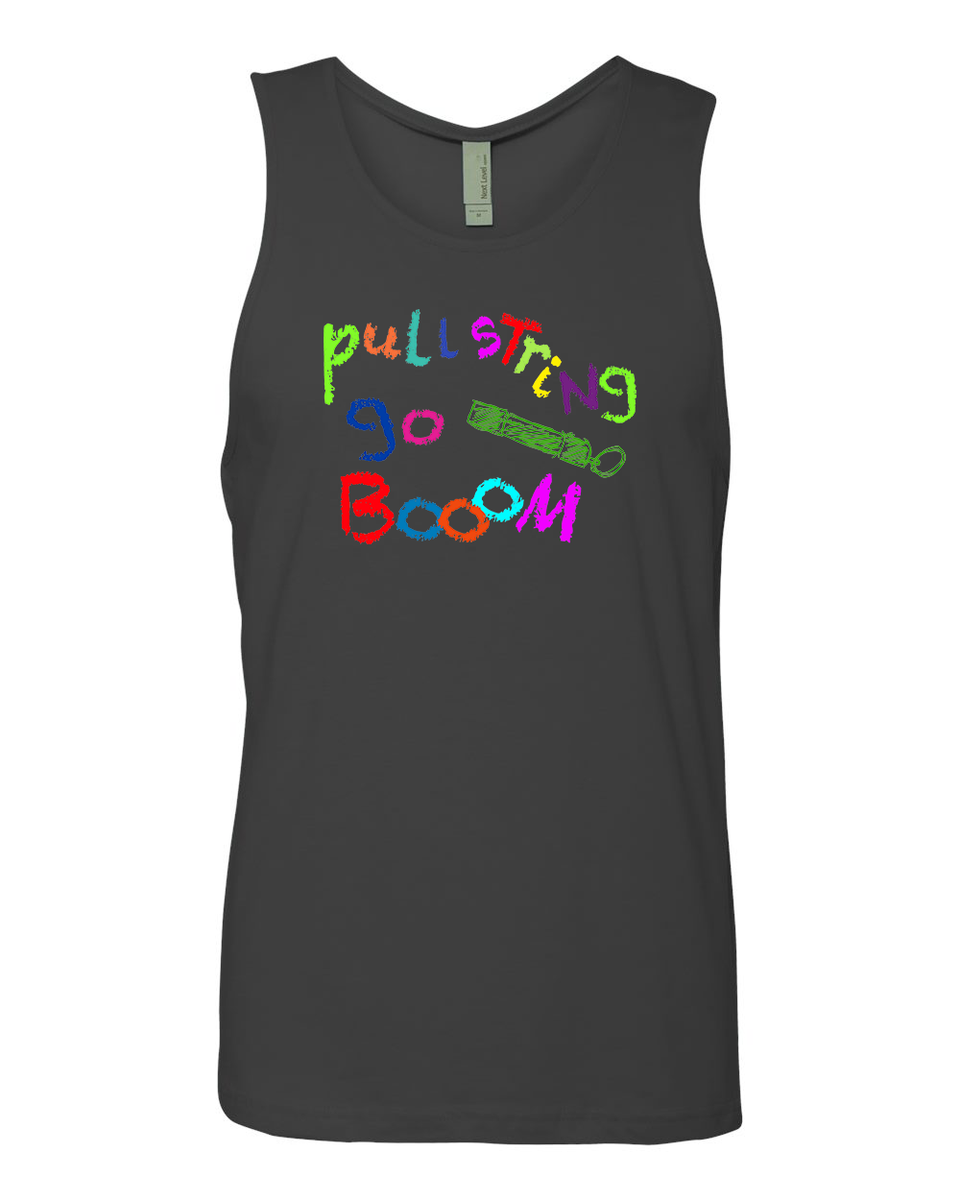Pull String Go Boom Men’s Tank Top | VTT – Veteran Trash Talk